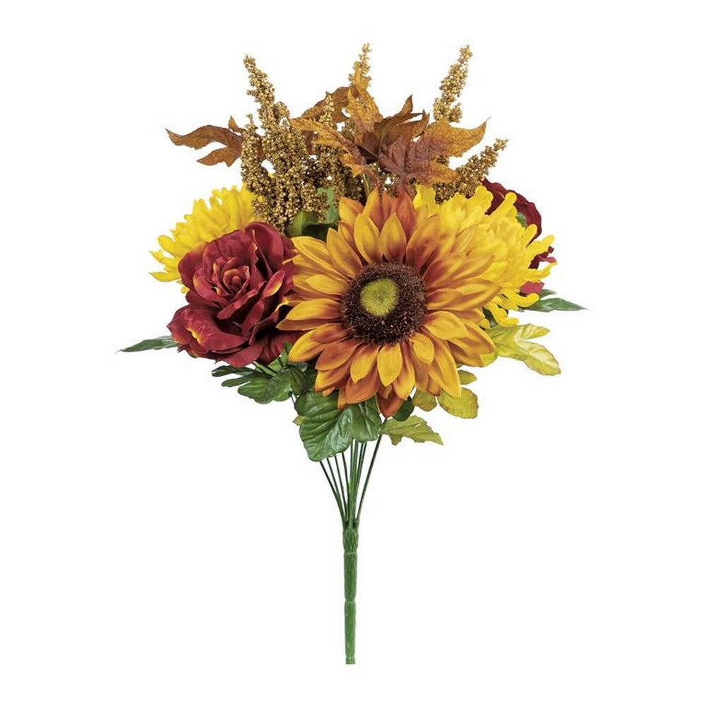 19" SUNFLOWER/MUM/ROSE MIX BUSH X 12 – North American Wholesale Florist ...