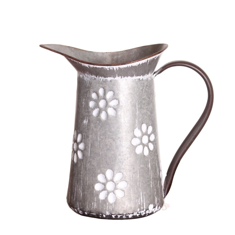 7.25" STAMPED METAL PITCHER DECOR – North American Wholesale Florist, Inc.