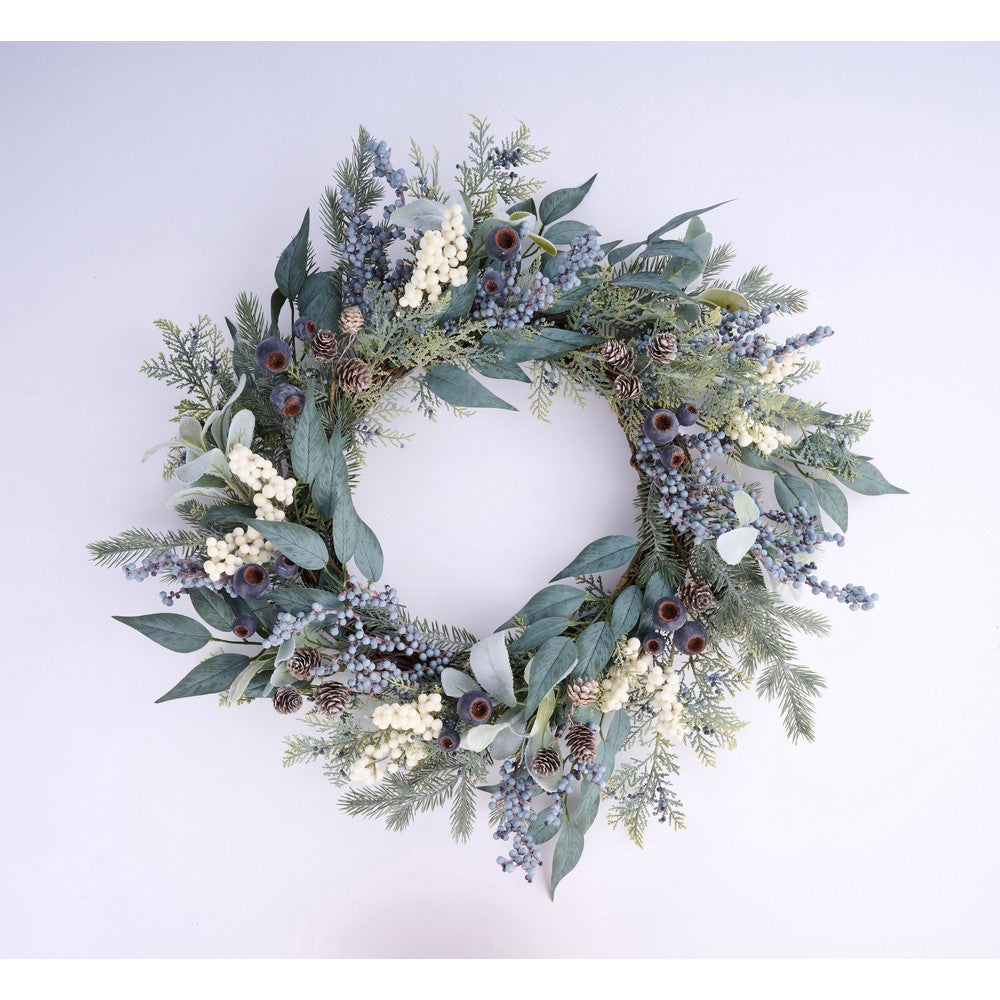 28" BERRY/ROSE HIP/SPRUCE WREATH – North American Wholesale Florist, Inc.